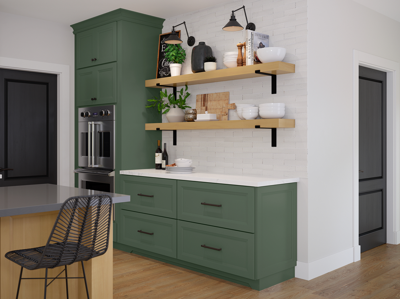 Green Kitchen & Bathroom Cabinets - Waypoint Living Spaces