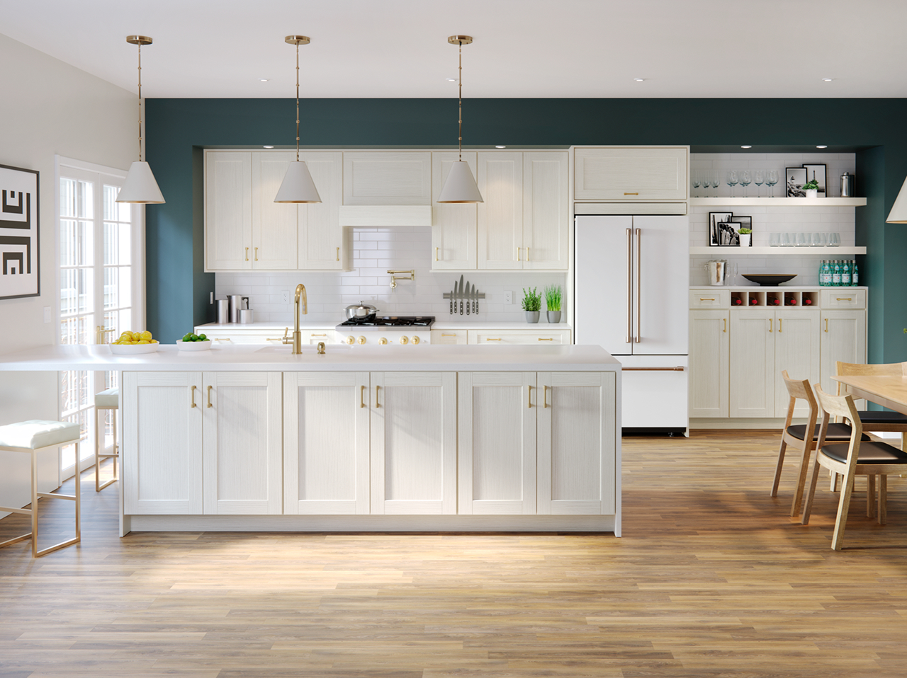 White Cabinets Kitchen & Bathroom - Waypoint Living Spaces
