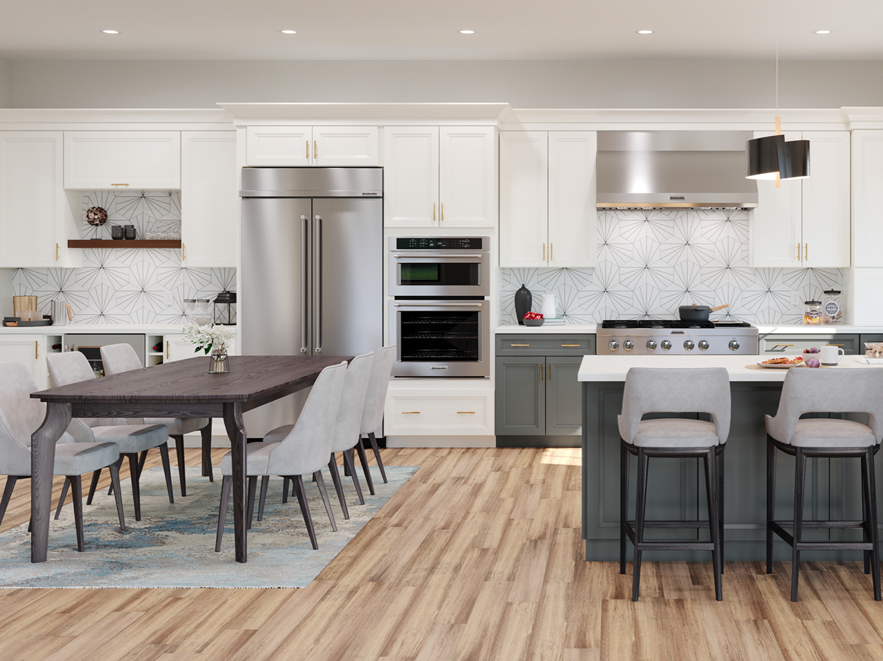 White Cabinets Kitchen & Bathroom - Waypoint Living Spaces