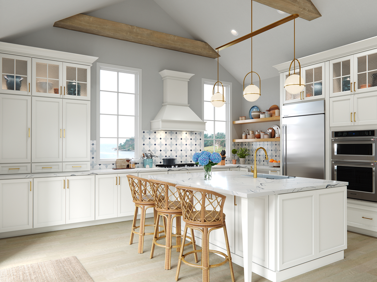 White Cabinets Kitchen & Bathroom - Waypoint Living Spaces