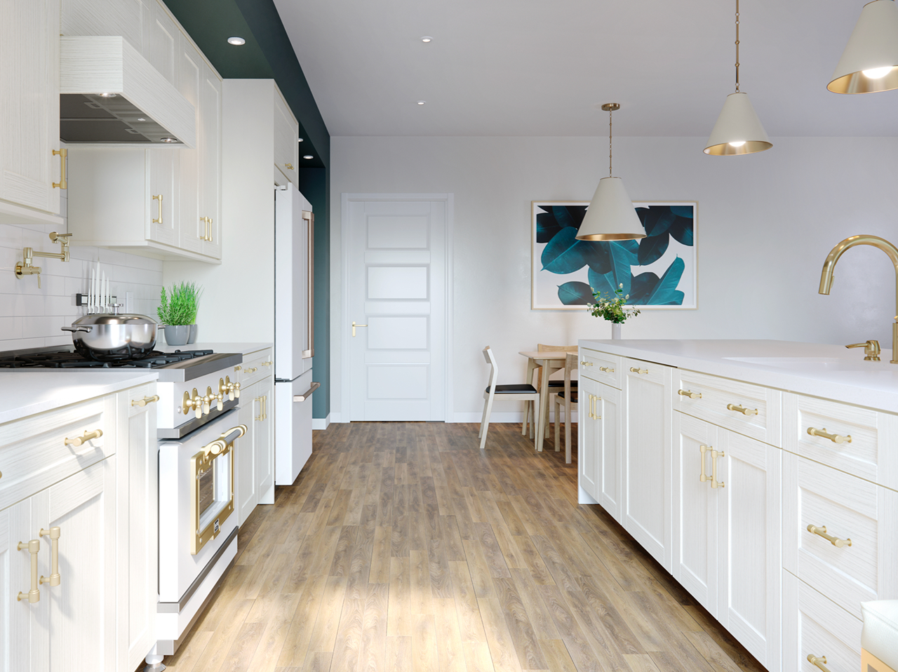 White Cabinets Kitchen & Bathroom - Waypoint Living Spaces