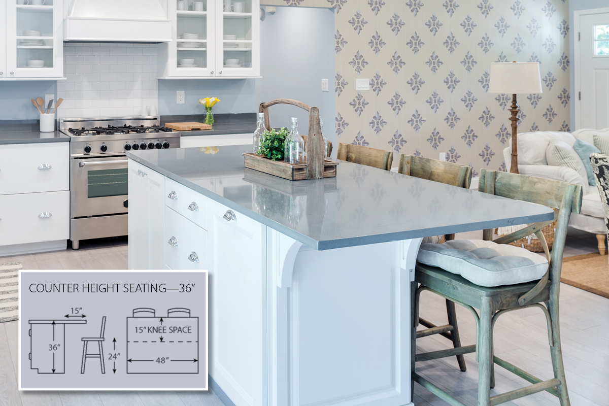 Kitchen Island Heights & Seating - Waypoint Living Spaces